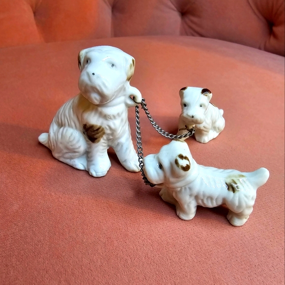 Other | Made In Japan Ceramic Dog With Puppies On A Leash | Poshmark